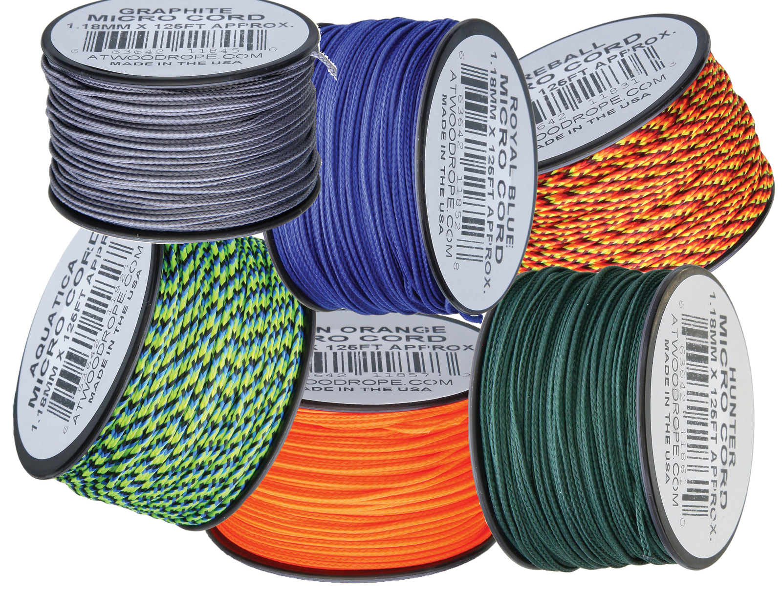 Buy Atwood Rope MFG Micro Cord (100lb/46kg) 38m Made in USA, Various ...